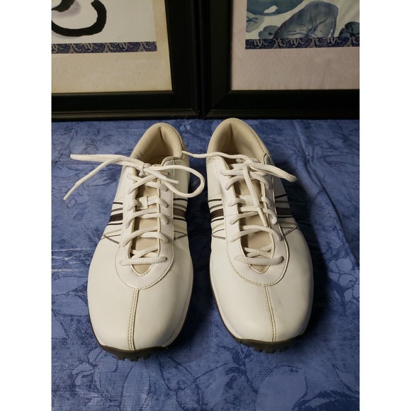 Nike | Shoes | Nike Power Channel Golf Leather White And Brown Shoes Us ...